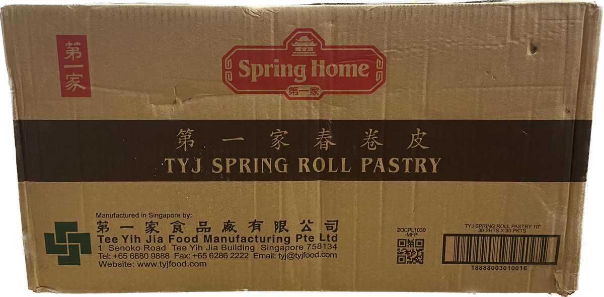 TYJ Spring Home 10" Spring Roll Pastry, Case (30x30's)